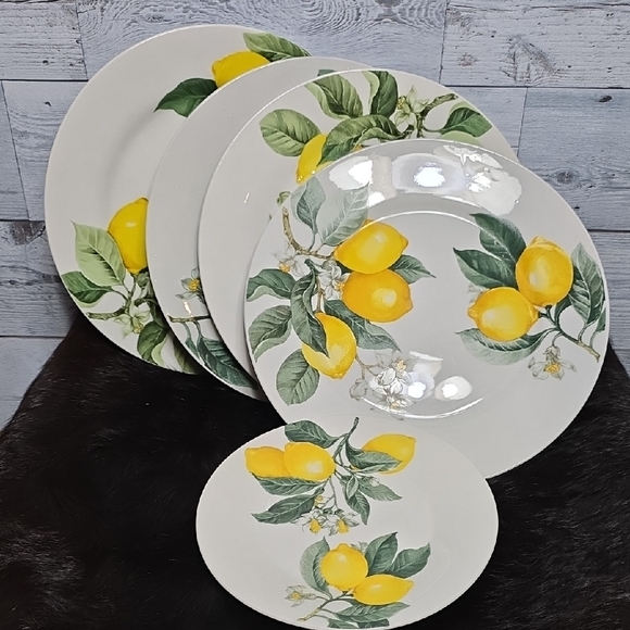 Vintage | Dining | Vintage Royal Norfolk Lemon Print Design Dinnerware ...